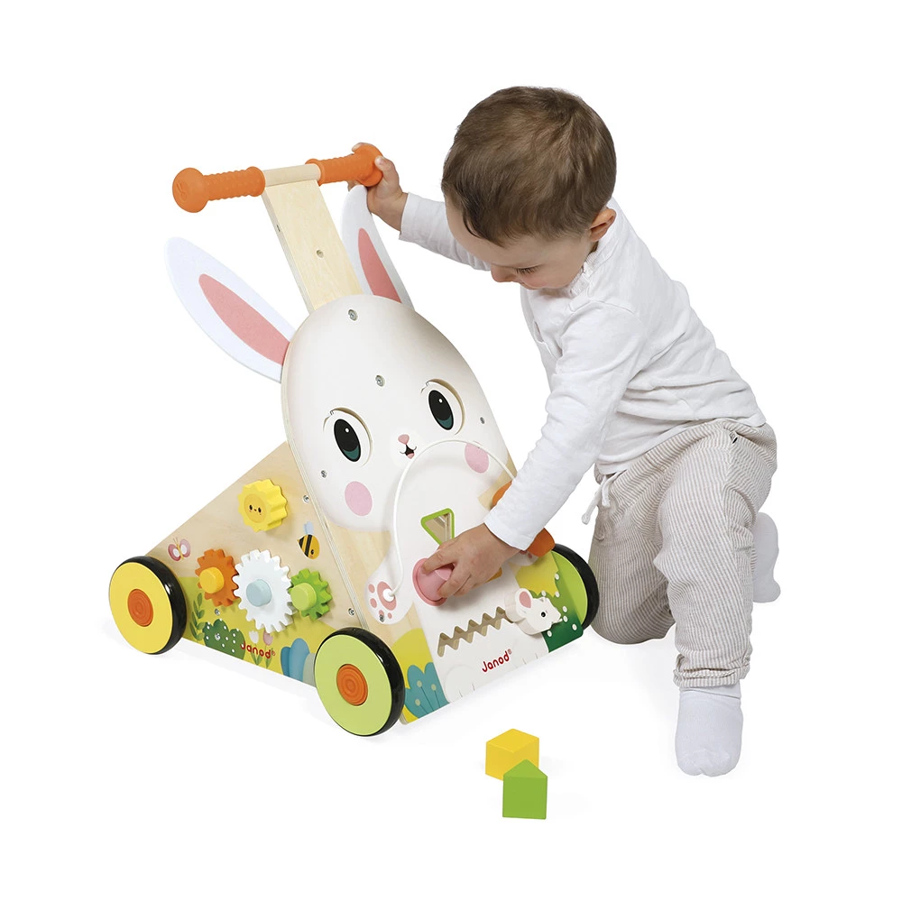 Wooden Rabbit Multi-Activity Cart : Rockers, Ride-ons & Walkers Janod ...