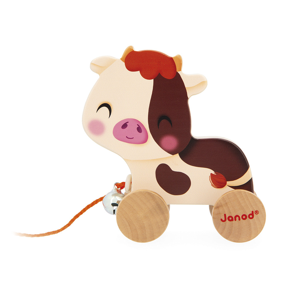 Walking cow Farm : Push & Pull toys Janod - J03324