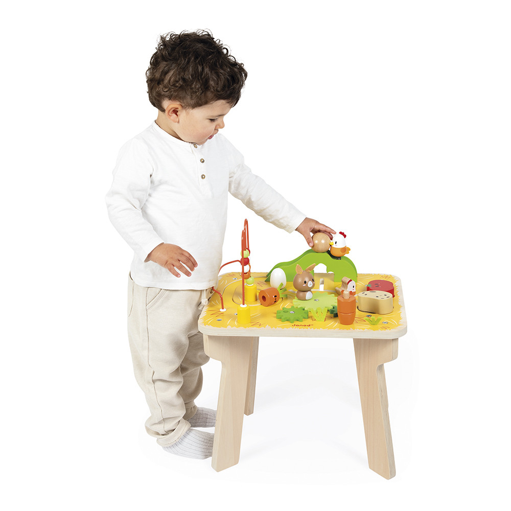 Wooden Farm Activity Table : Manipulation & stackers Janod - J03321