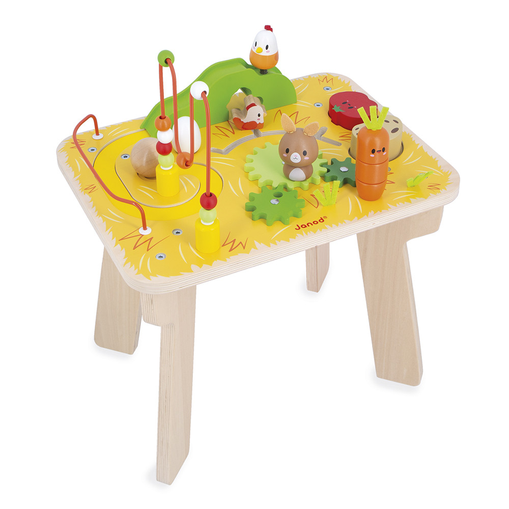 Wooden Farm Activity Table : Manipulation & stackers Janod - J03321