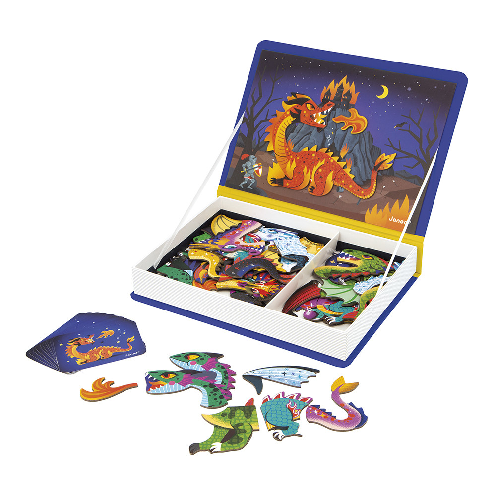 Magneti'book Dragons, 53 magnets : Educational magnetic games Janod ...