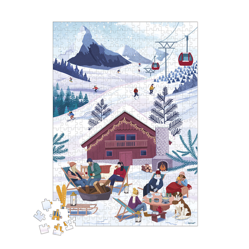 Puzzle Inverno in Montagna 500 pezzi : Puzzle da 500 a 2000 pezzi Janod ...