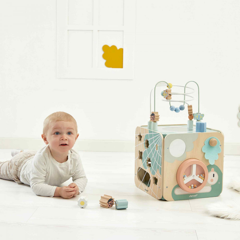 Sweet Cocoon Multi-Activity Maxi Cube : Blocks & Pyramids Janod - J04060