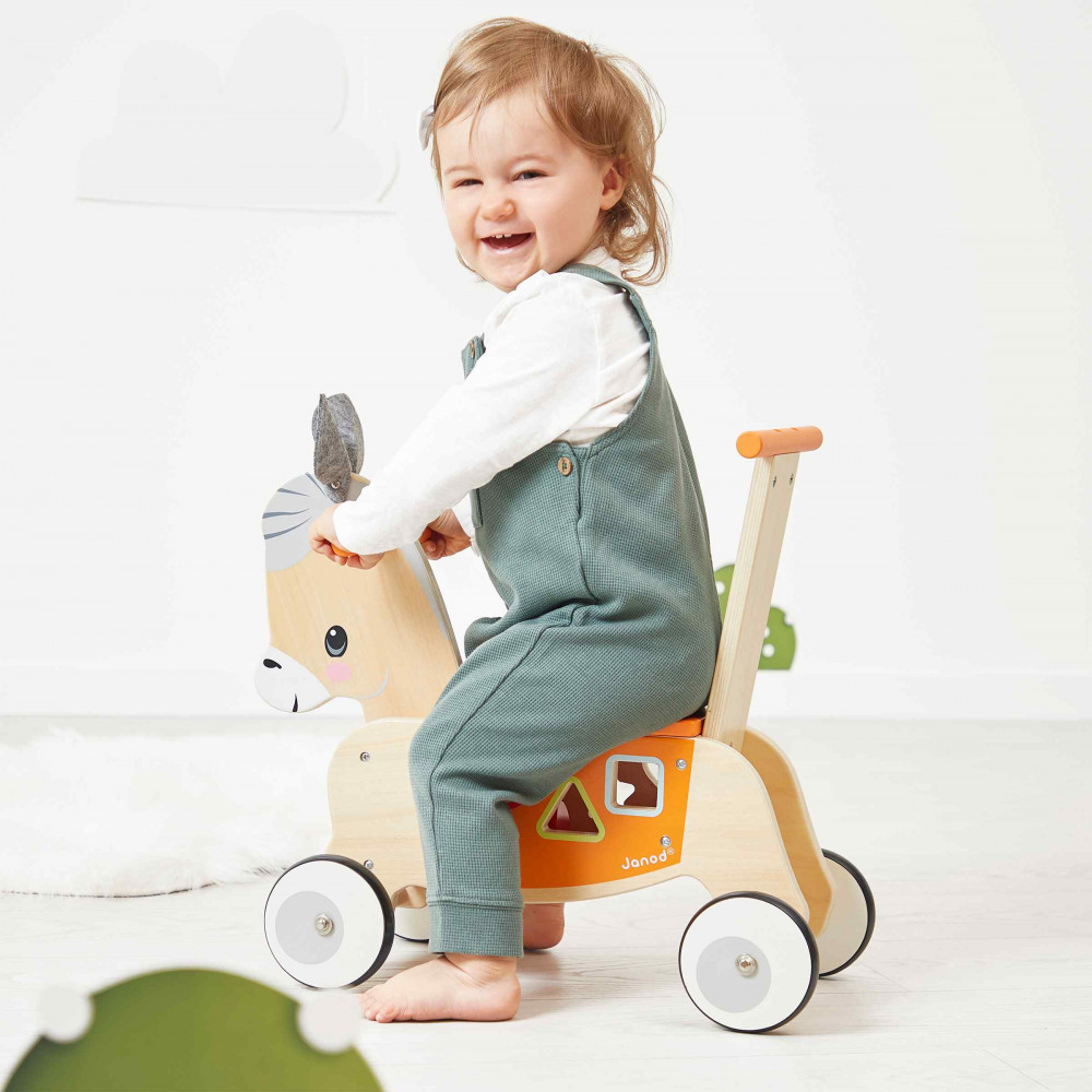 Wooden donkey carrier : Rockers, Ride-ons & Walkers Janod - J03325