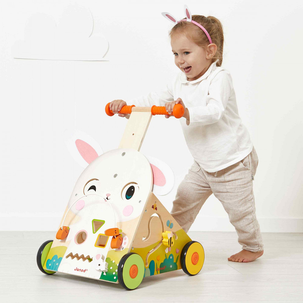 Wooden Rabbit Multi-Activity Cart : Rockers, Ride-ons & Walkers Janod ...