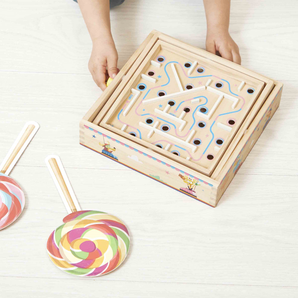Applepop Marble Maze : Skill games Janod - J03371