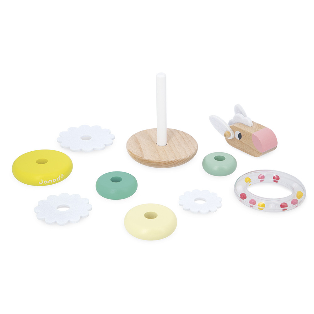 Mouton à Empiler Zigolos (bois) : Manipulation & Encastrement Janod ...