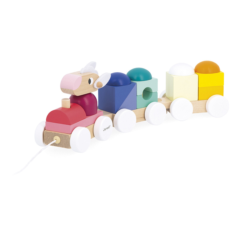 Petit Train Mouton Zigolos : Jouets à promener & à pousser Janod - J08290