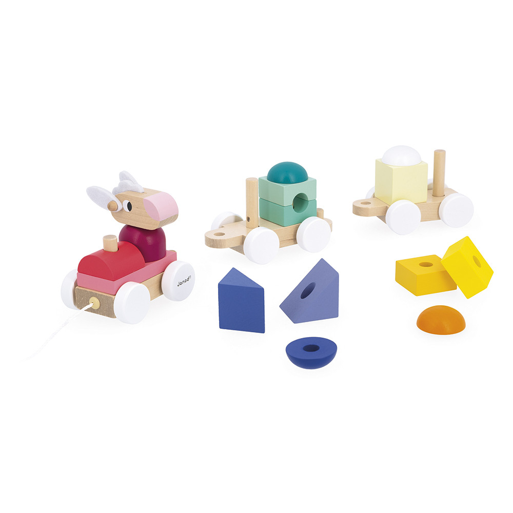 Petit Train Mouton Zigolos : Jouets à promener & à pousser Janod - J08290