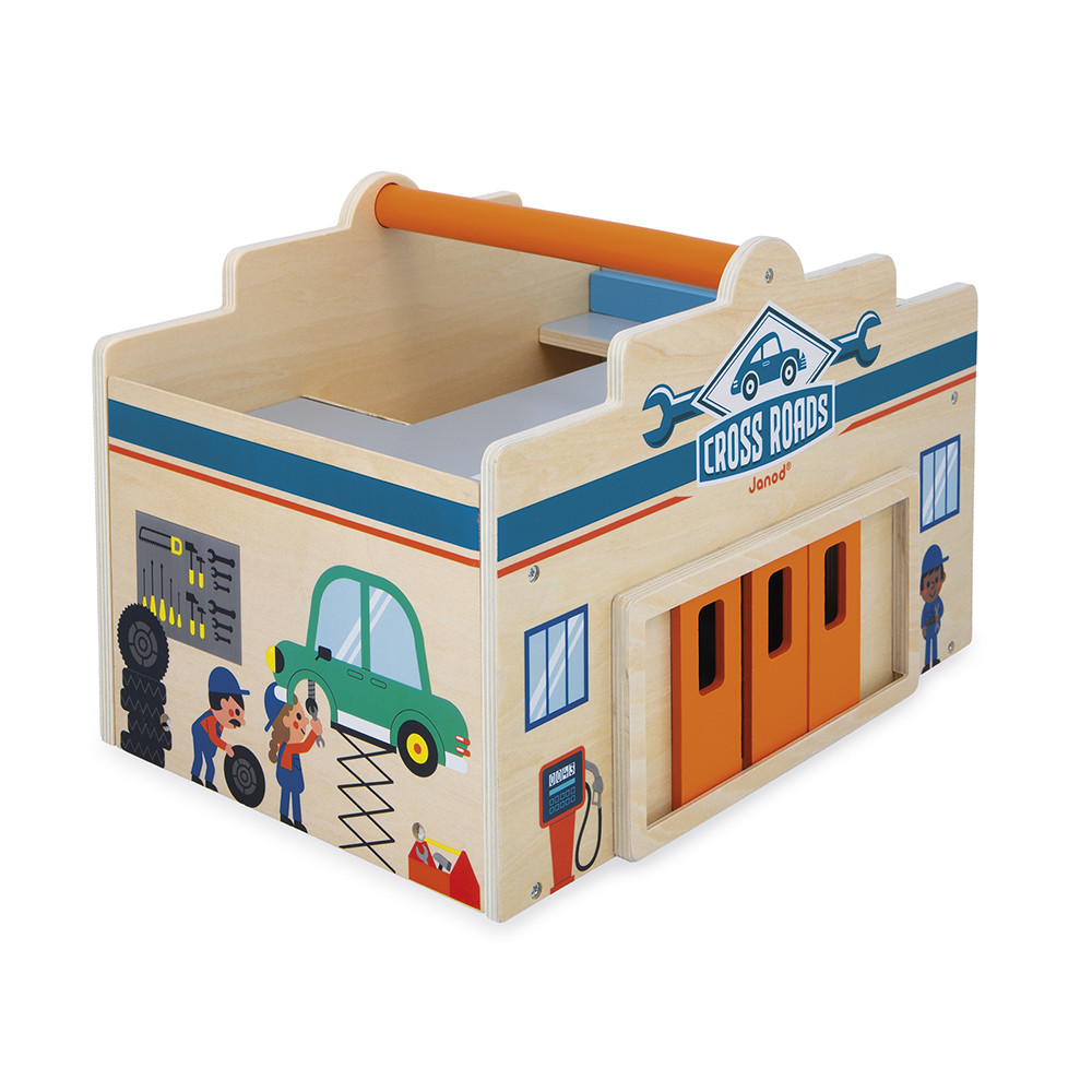Wooden Garage - Cross Roads : Vehicles, garages and cars Janod - J05918