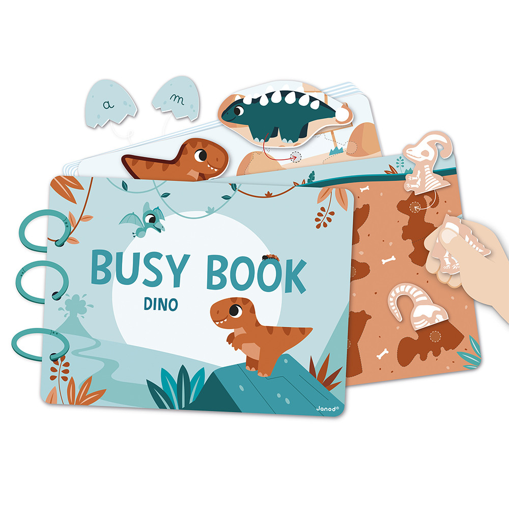 Dino -Aktivitätsbuch aus Pappe (Französisch/Englisch) : Lernspiele ...