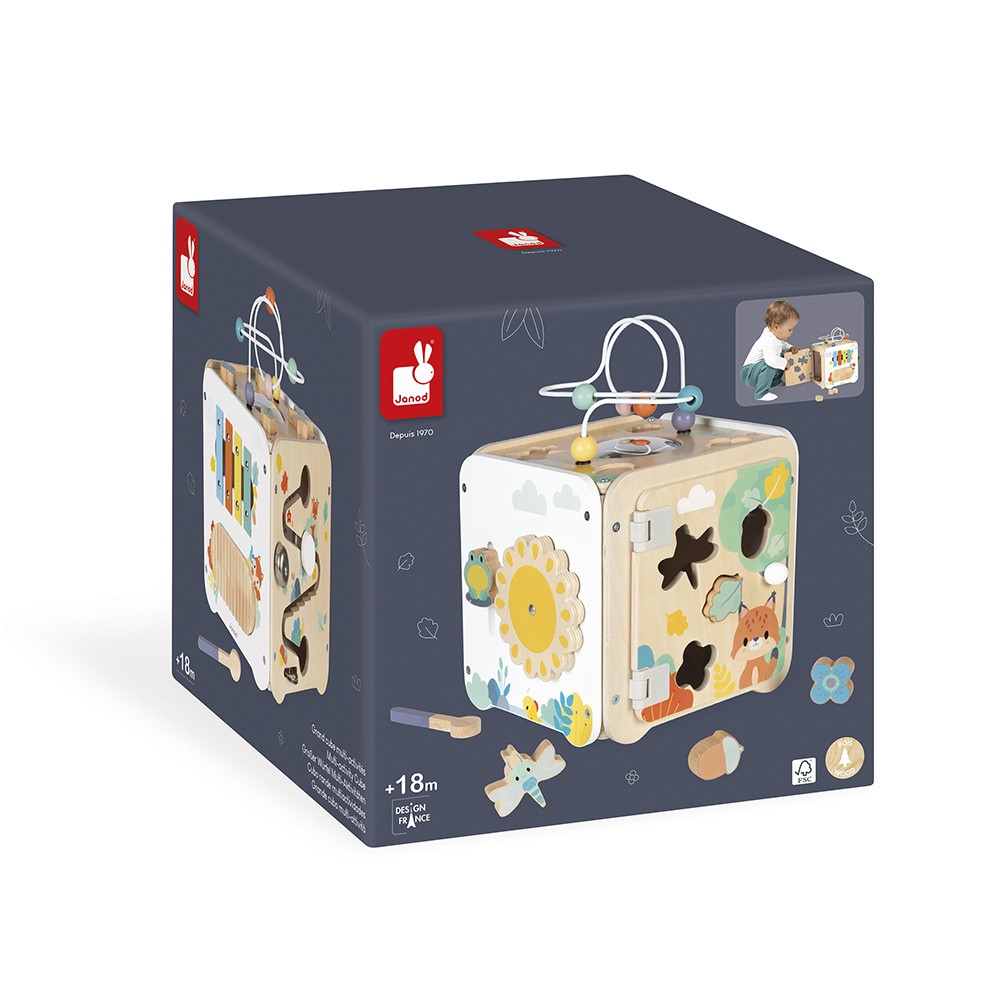 Maxi Cube Multi-Activités Pure : Cubes & Pyramides Janod - J05142