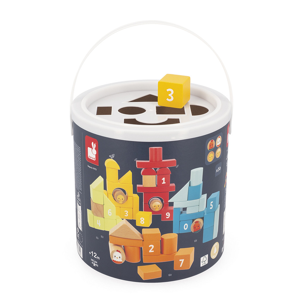 Farm Construction Barrel 56 Pieces (Wood) : Manipulation & stackers ...