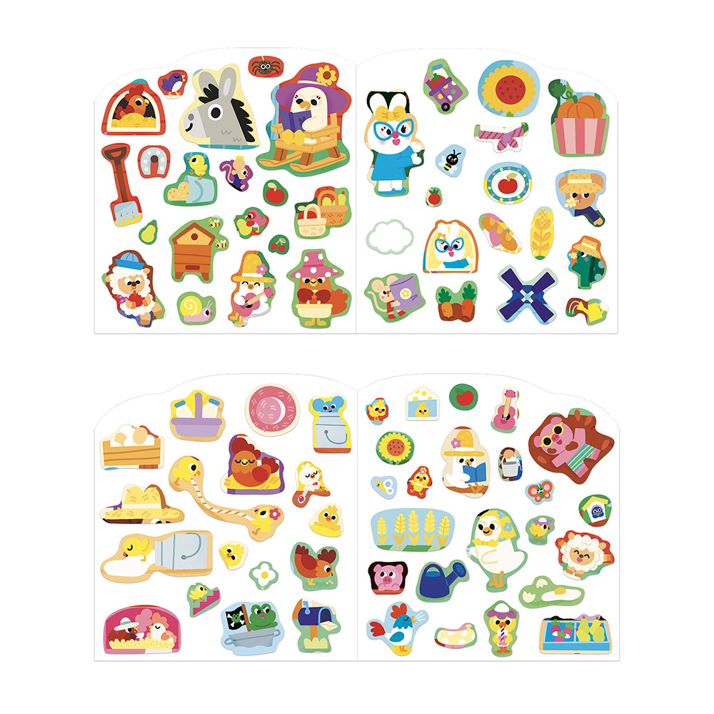 Libro di adesivi e decorazioni per la fattoria : Mosaico & Autoadesivi ...