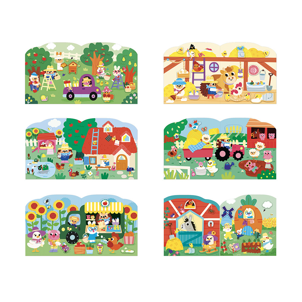 Libro di adesivi e decorazioni per la fattoria : Mosaico & Autoadesivi ...