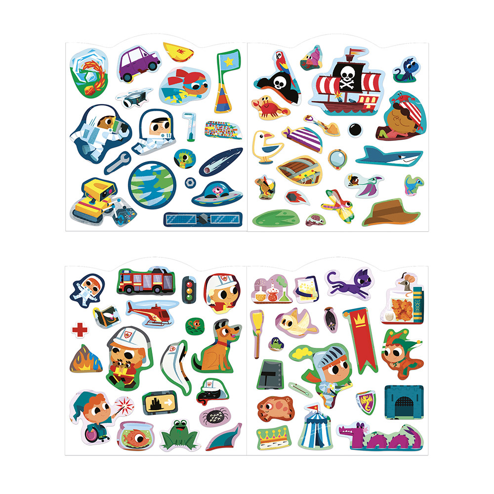 Cahier de Stickers et Décors Aventuriers : Mosaïque, gommettes ...