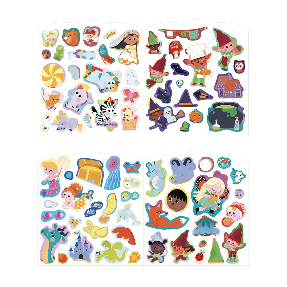 Cahier de Stickers et Décors Pays Magiques : Mosaïque, gommettes ...