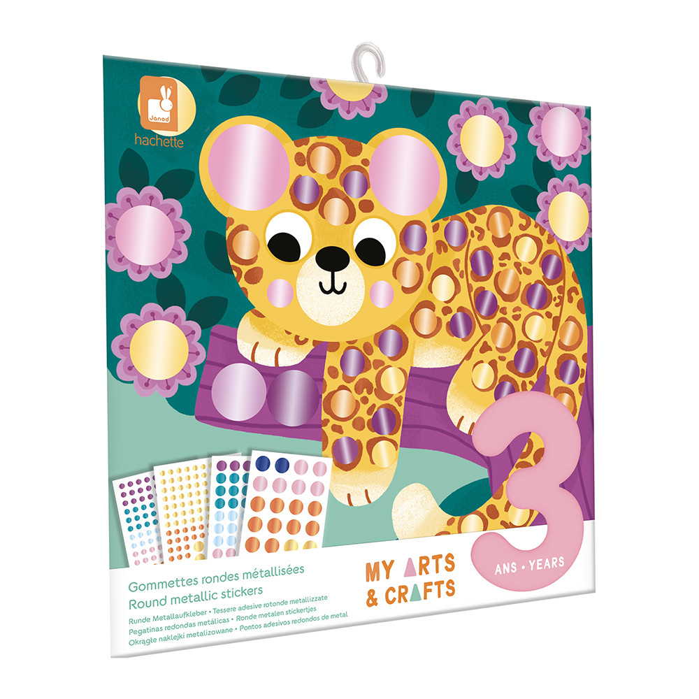 Coffret Créatif Gommettes Rondes Metal - 3 ans : Mosaïque, gommettes ...