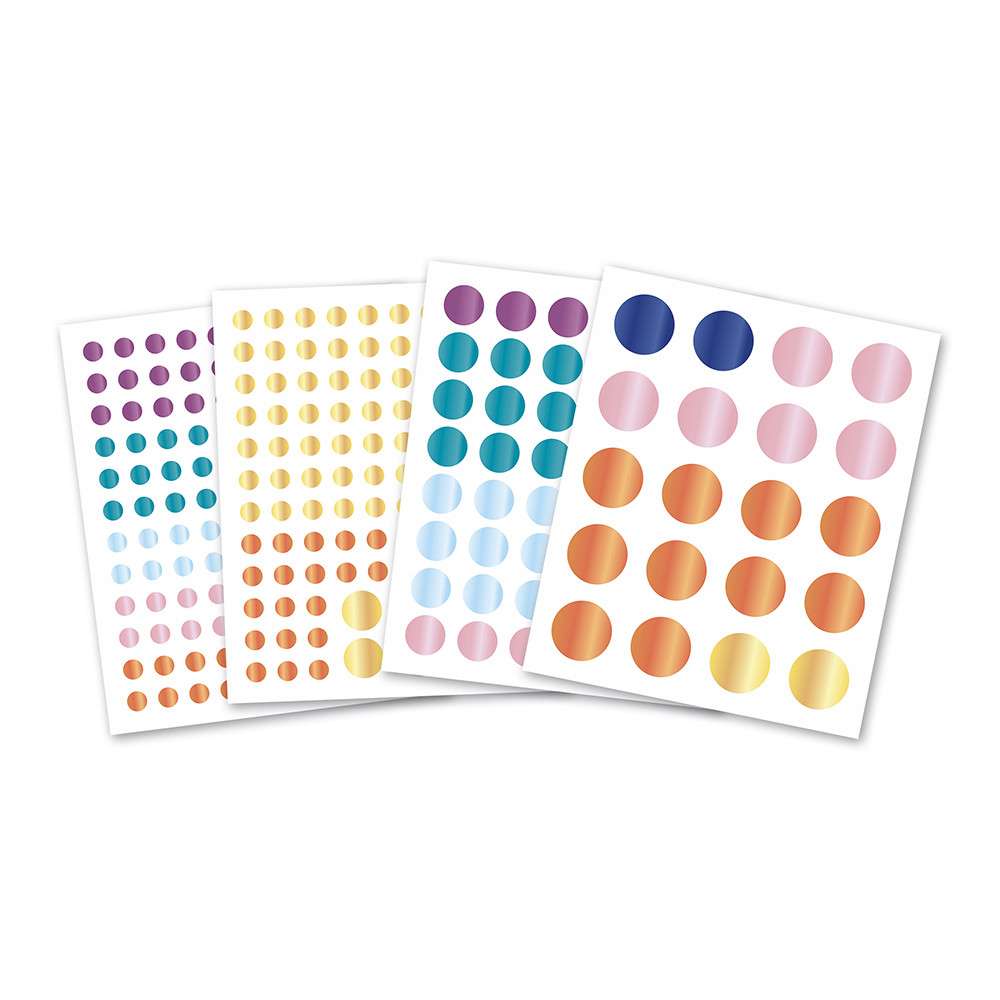 Coffret Créatif Gommettes Rondes Metal - 3 ans : Mosaïque, gommettes ...