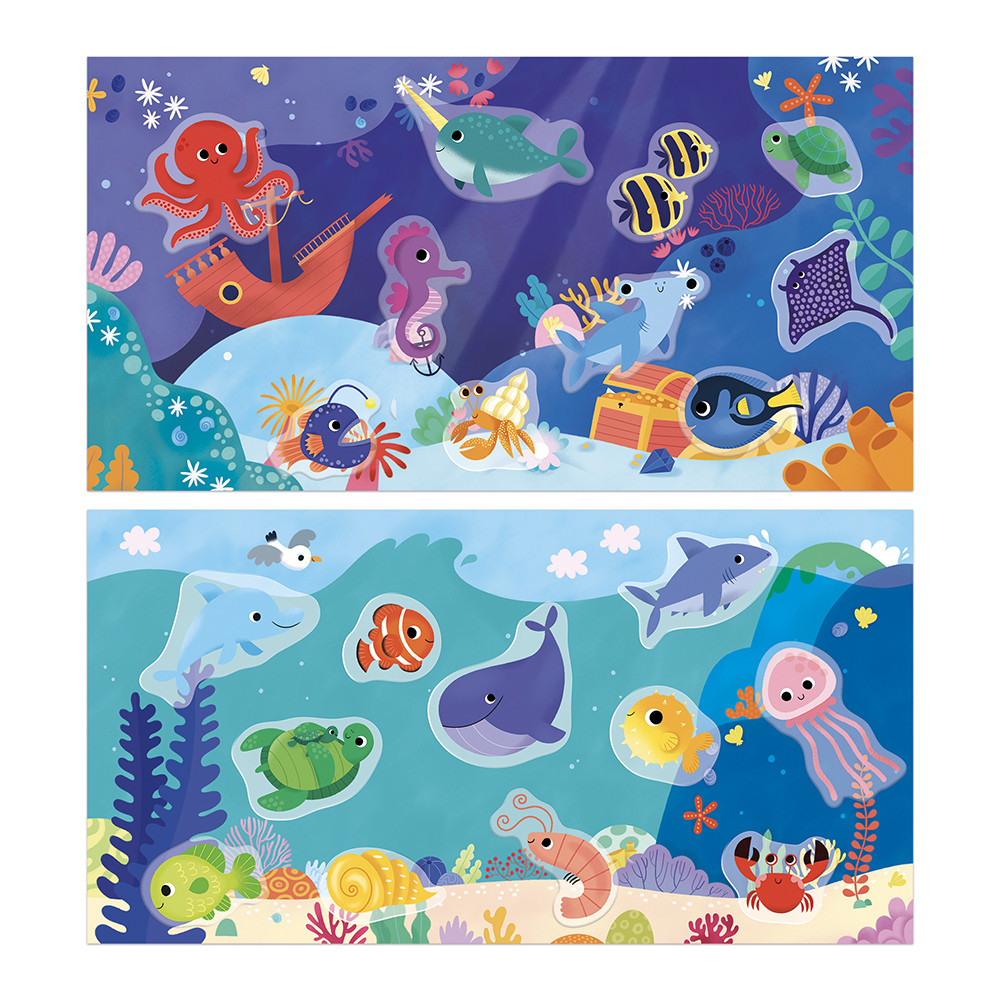 Creative Set of Thick Repositionable Stickers - The Sea - 18 months ...