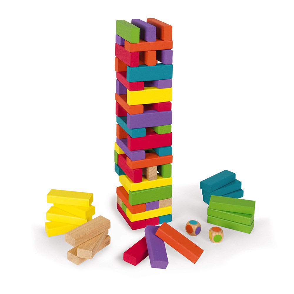 Balancing Game Equilibloc Color (wood) : Skill games Janod - J02012
