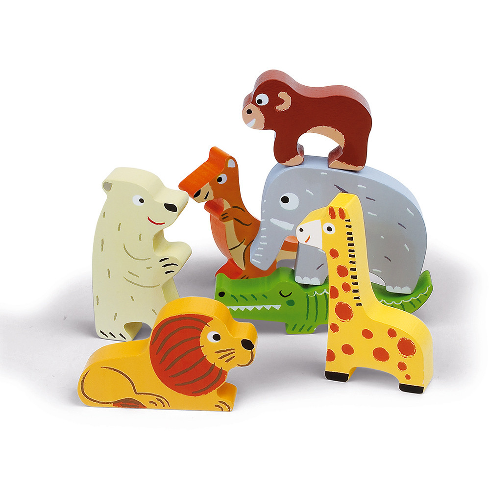 Chunky Puzzle Zoo 7 piezas (madera) : Puzzles de madera Primera ...