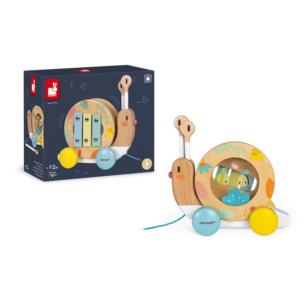 Pure Pull-Along Snail : Push & Pull toys Janod - J05159
