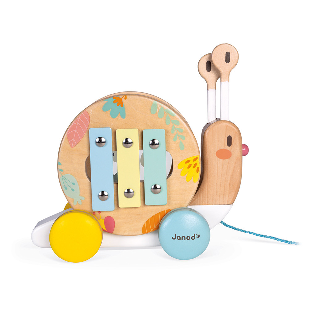 Pure Pull-Along Snail : Push & Pull toys Janod - J05159