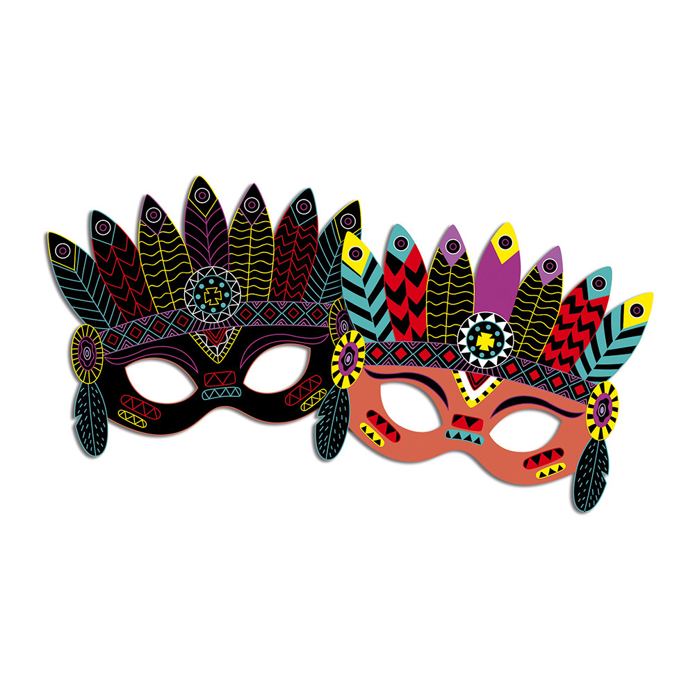 Scratch Art Party Masks : Scratch Art Janod - J07890
