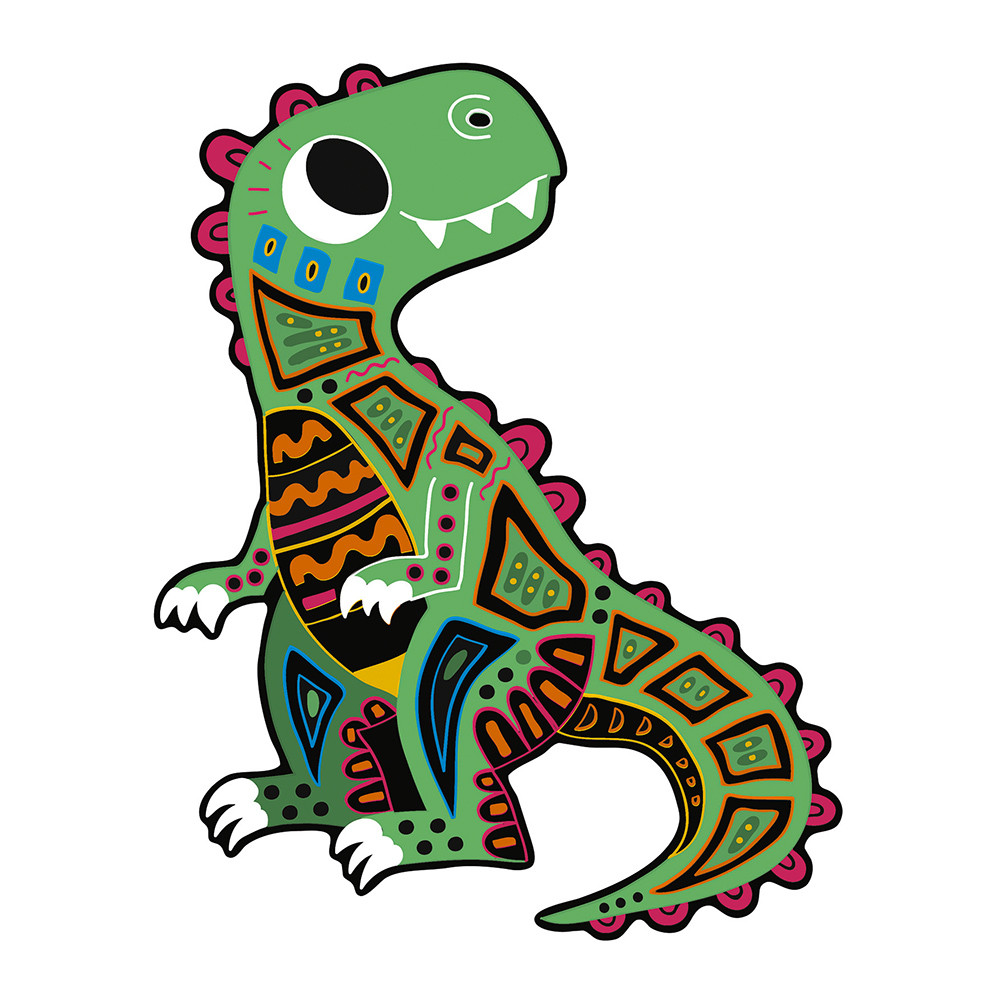 Scratch Art Dinosaur Cut Outs : Scratch Art Janod - J07889
