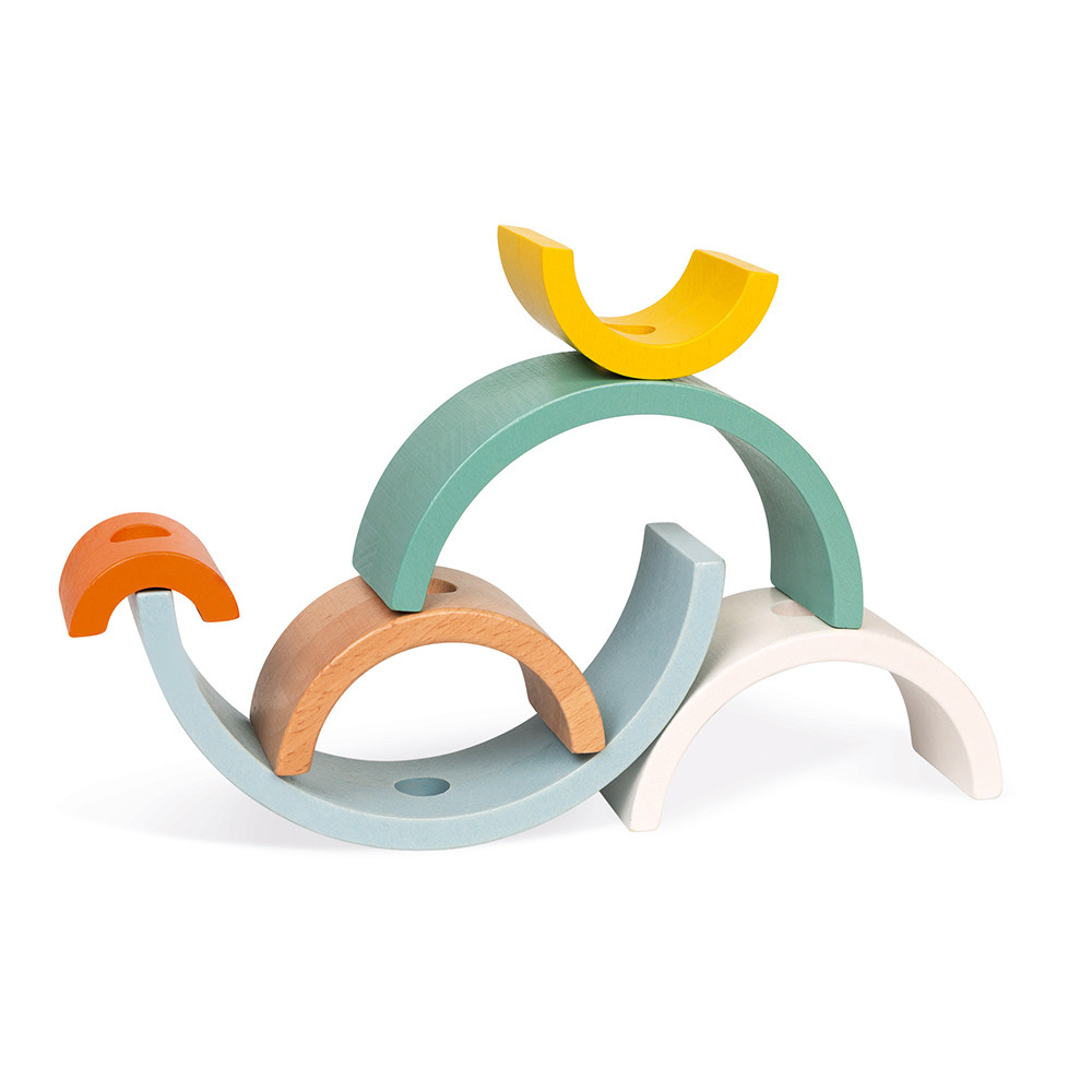 Sweet Cocoon Rainbow Turtle : Push & Pull toys Janod - J04405