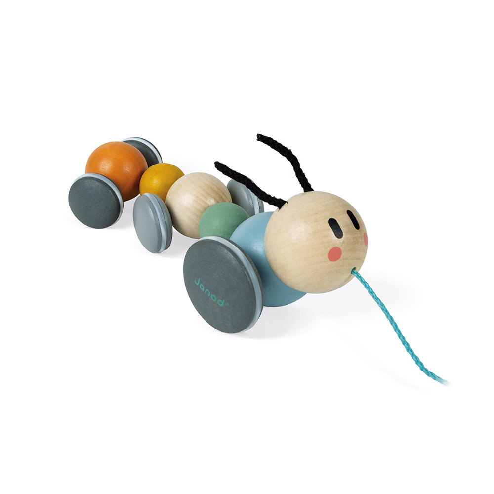 Sweet Cocoon Pull-Along Caterpillar : Push & Pull toys Janod - J04420