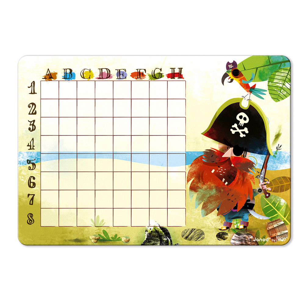 Bataille Navale Pirates : Jeux de rapidité & de stratégie Janod - J02835