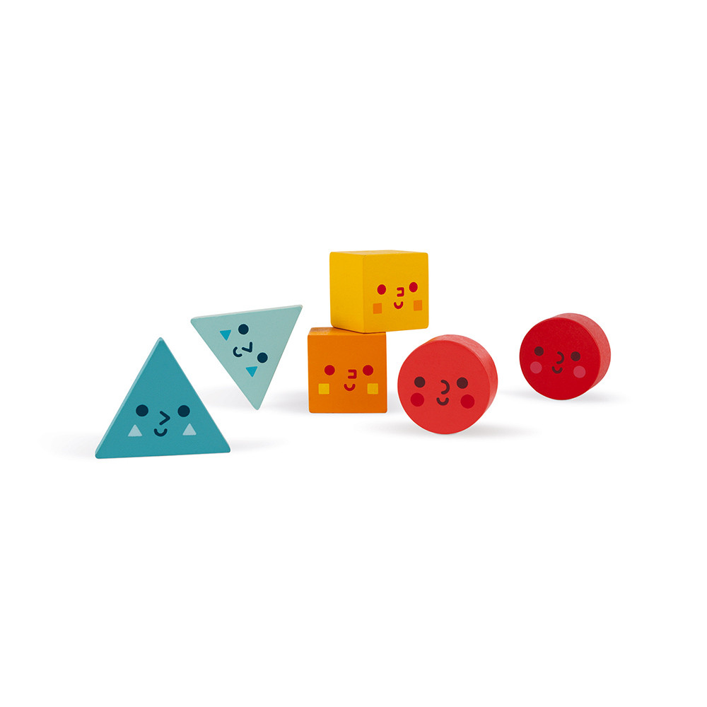 Geometric Shapes Box (wood) : Shapes & Colours Janod - J05330