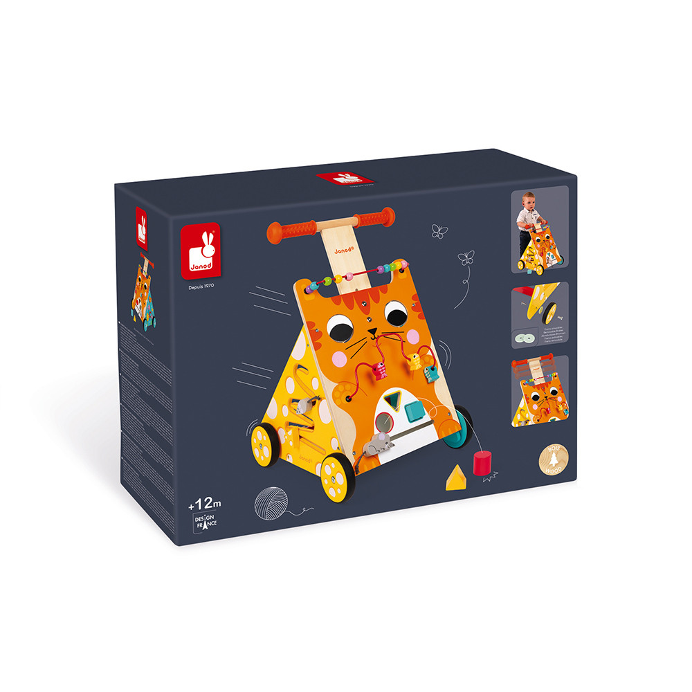 Chariot Multi-Activités Chat (bois) : Jouets à bascule, Porteurs ...