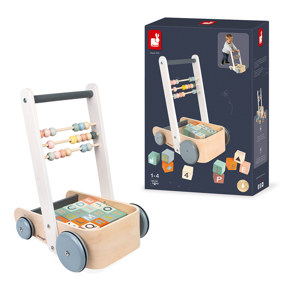 Sweet Cocoon Cart with ABC blocks : Rockers, Ride-ons & Walkers Janod ...