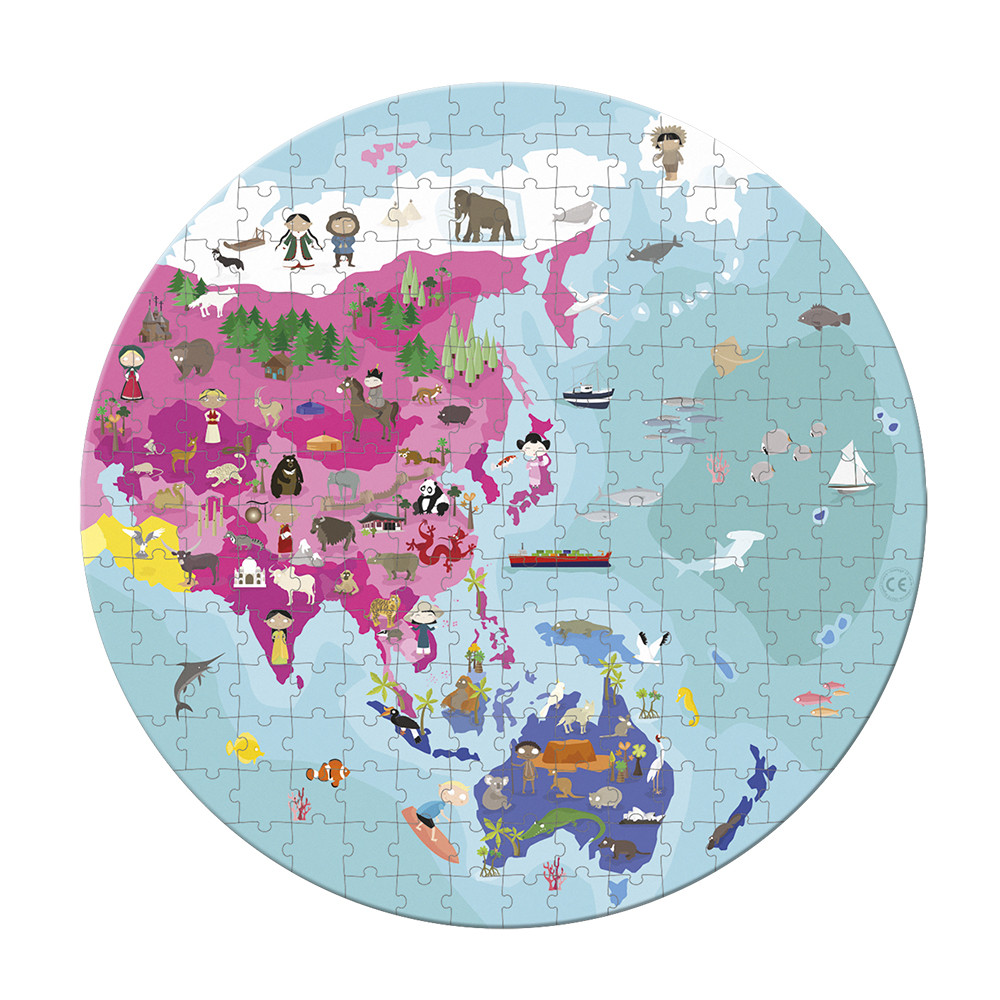 WORLD BOTH SIDE ROUNDED PUZZLE - 208 PCS : 150 to 499 piece puzzles ...