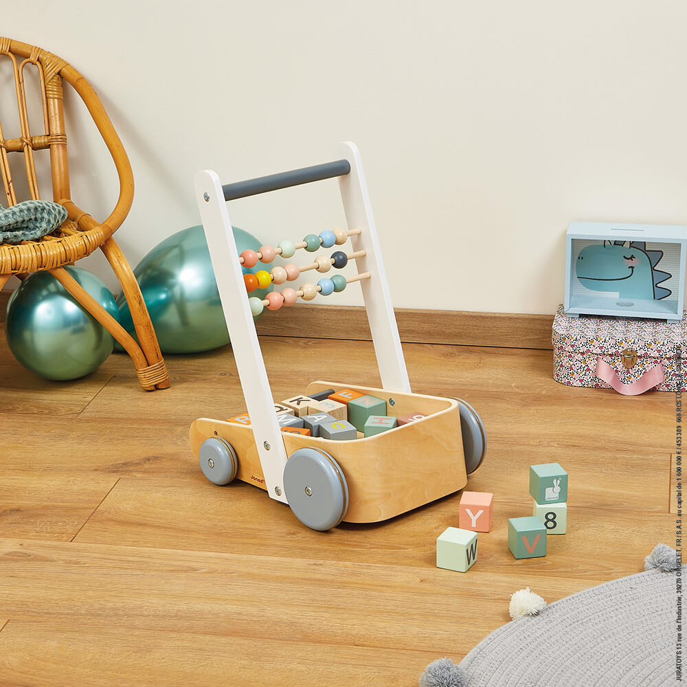 Sweet Cocoon Cart with ABC blocks : Rockers, Ride-ons & Walkers Janod ...