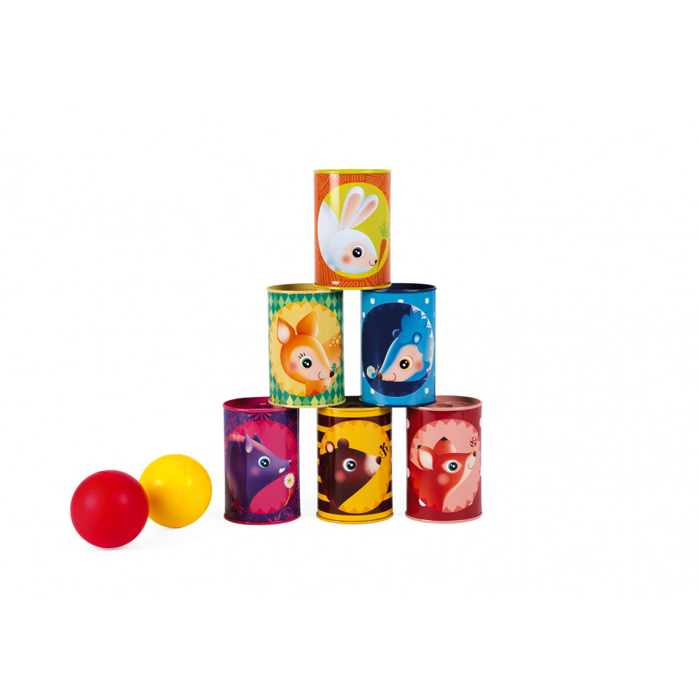Forest Tumbling Cans : Sports & Outdoor games Janod - J03206