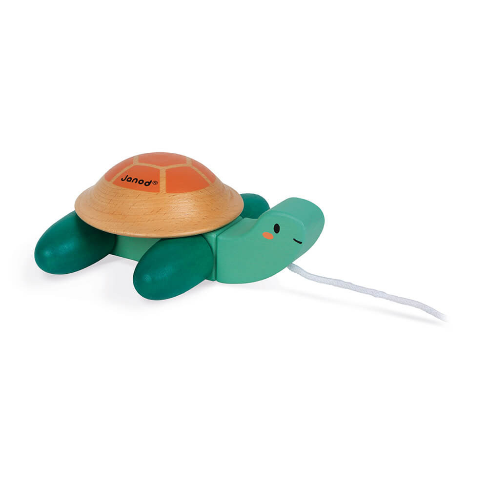 Zigolos Pull Along Turtle (wood) : Push & Pull toys Janod - J08236