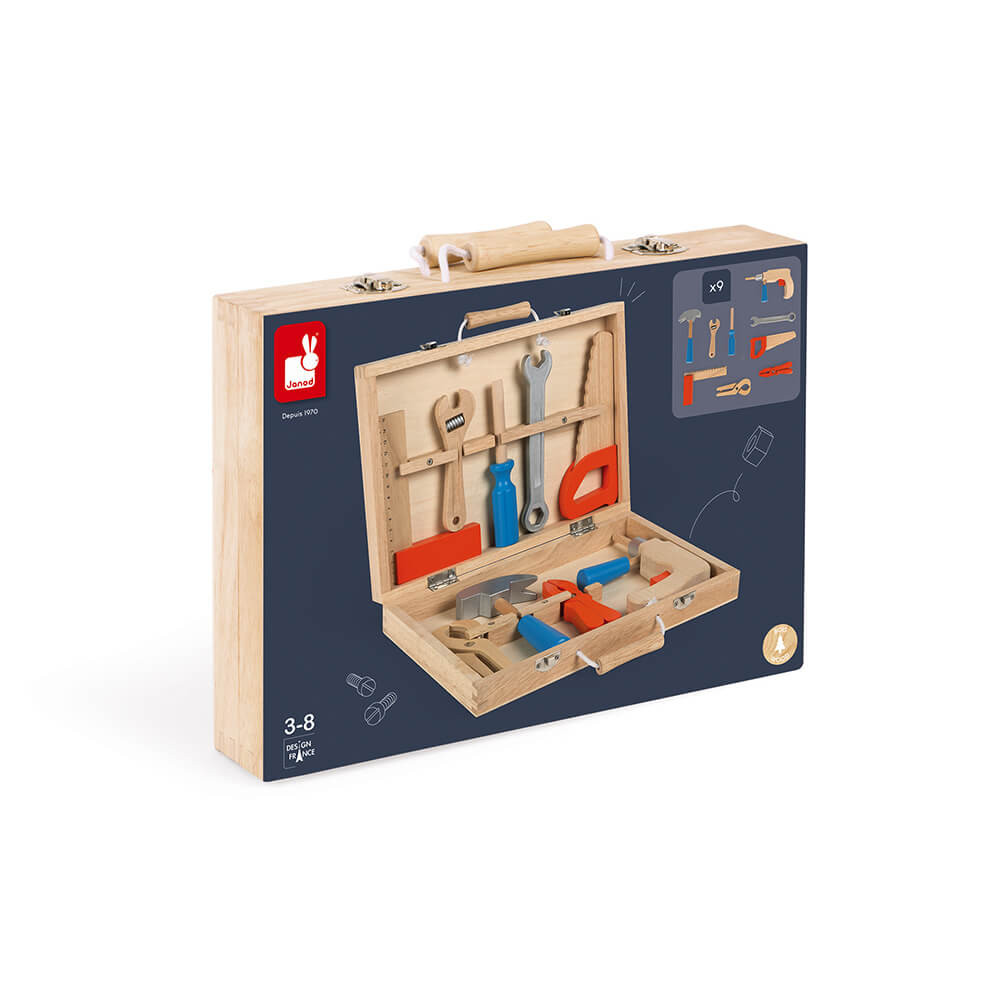 Brico'Kids Tool Box (wood) : Workbenches & tool kits Janod - J06481