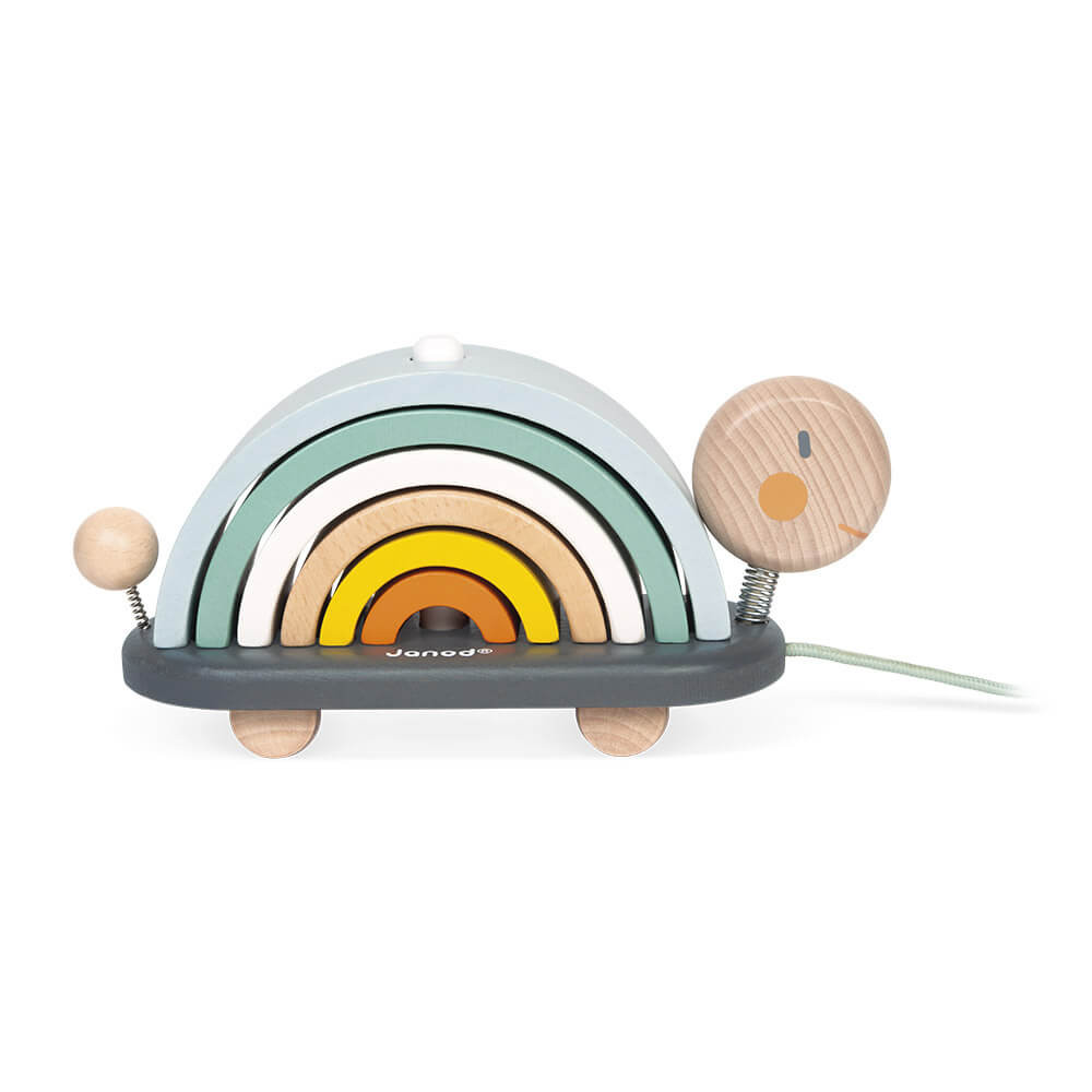 Sweet Cocoon Rainbow Turtle : Push & Pull toys Janod - J04405