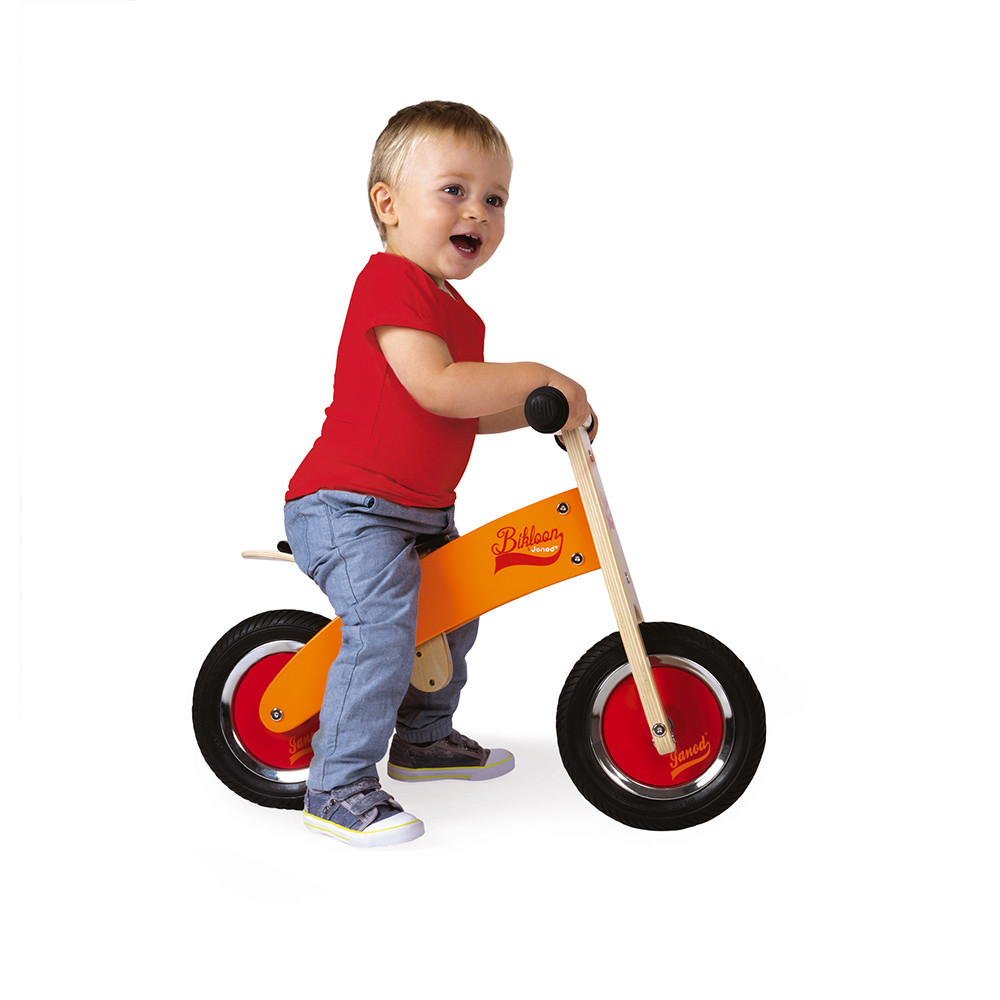Little Bikloon My First Orange and Red Balance Bike (wood) : Balance ...