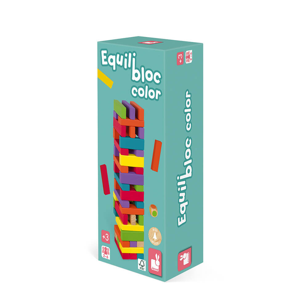 Torre de Color Equilibloc (madera) : Juego de habilidad Janod - J02012 ...