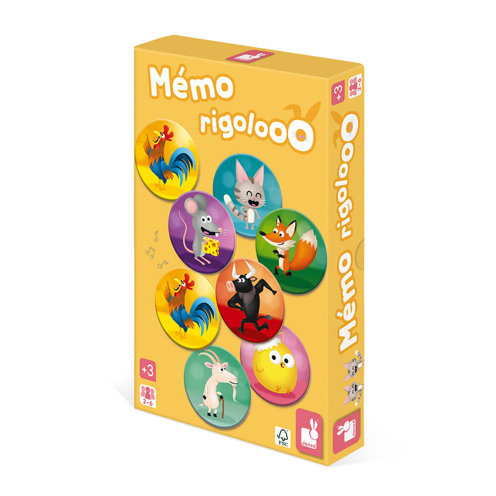 Juego de Memoria Memo Rigolooo : Juegos de memoria y asociación Janod ...