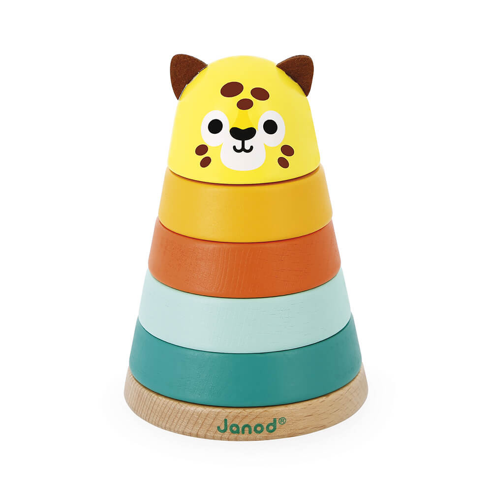 Cardboard and wooden blocks and pyramids for babies - Janod