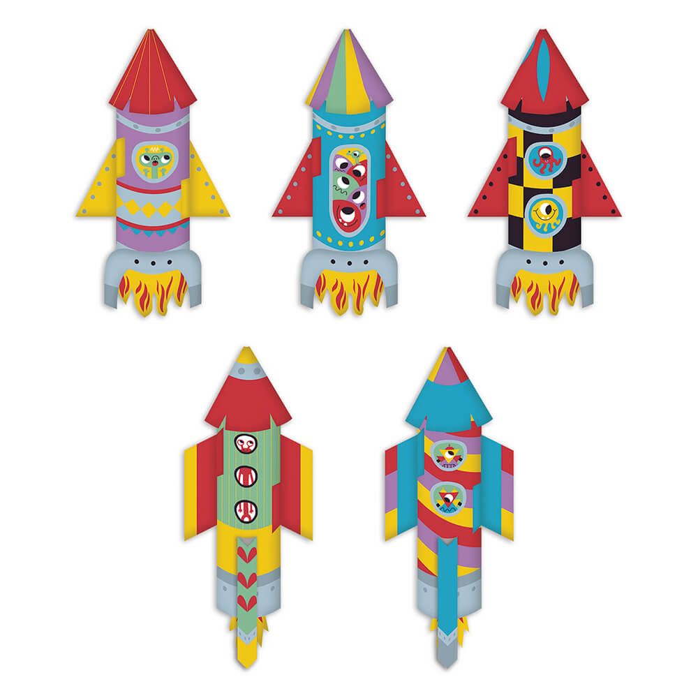 10 Paper Rockets To Make : 3D Creations Janod - J07988