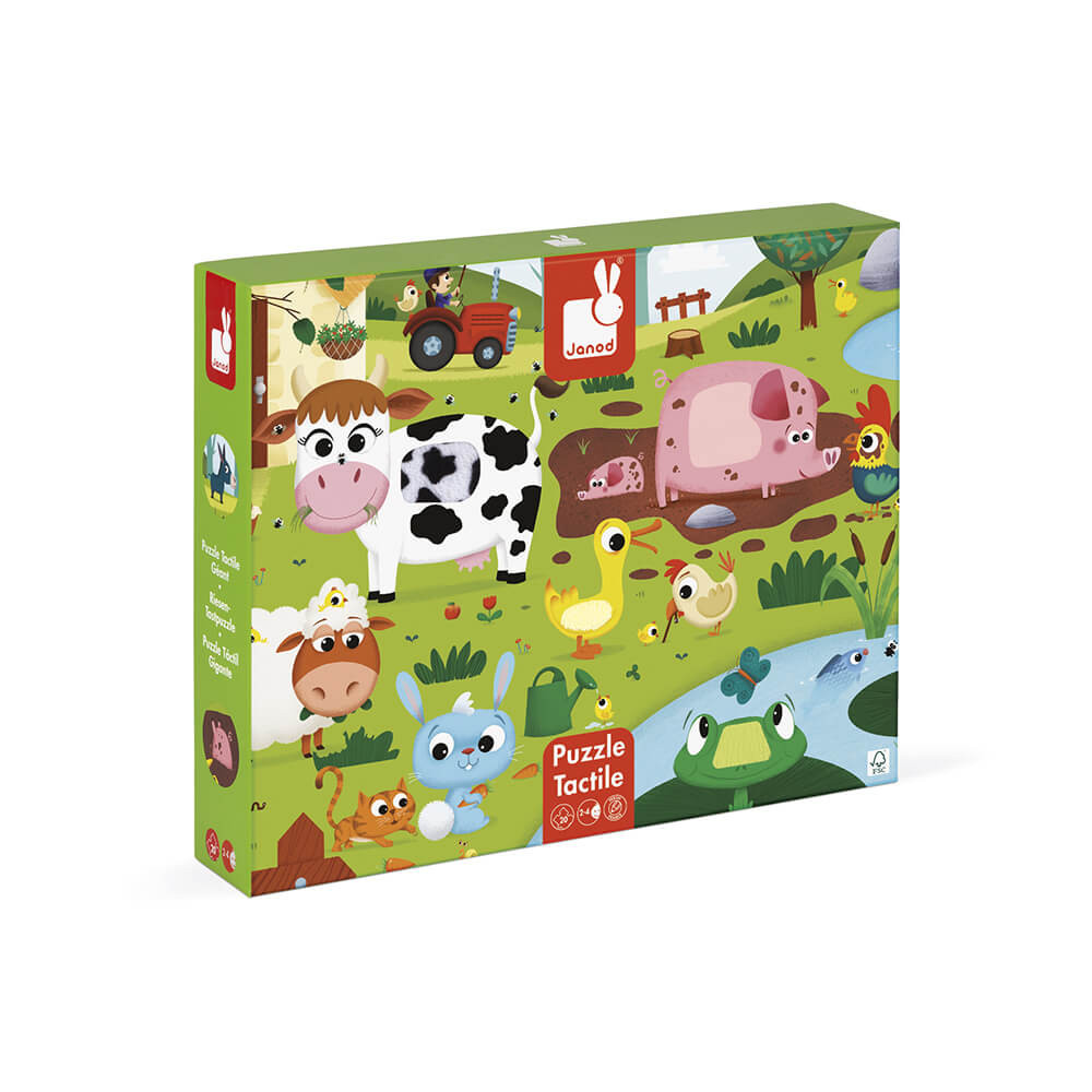 Puzzle Tattile Gli Animali della Fattoria 20 pezzi : Puzzle da 20 a 49 ...